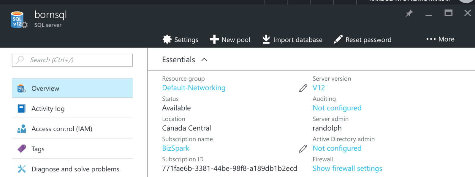 Importing a BACPAC into Azure SQL Database - Born SQL
